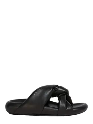 Marni Bubble Twist-detail Leather Sandals - Black
