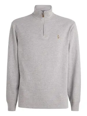 Polo Ralph Lauren Cotton Quarter-zip Sweater - Grey