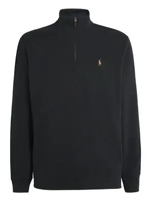 Polo Ralph Lauren Cotton Quarter-zip Sweater - Black