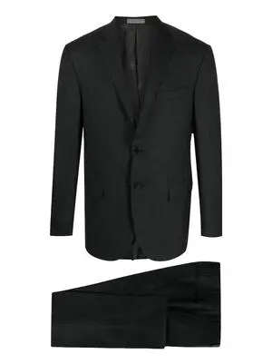 Corneliani Single-breasted Wool Suit - Grey