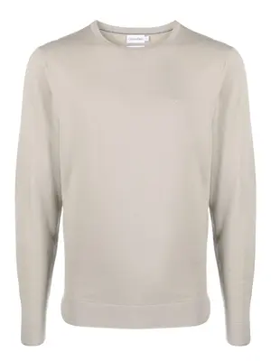 Calvin Klein Superior Wool Crewneck Jumper - Neutrals