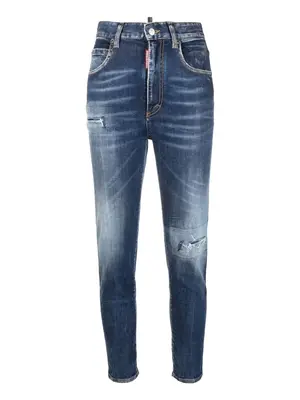 Dsquared2 Distressed Cropped Jeans - Blue
