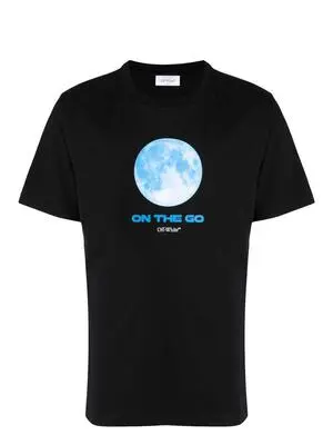 Off-White On The Go Moon Cotton T-shirt - Black