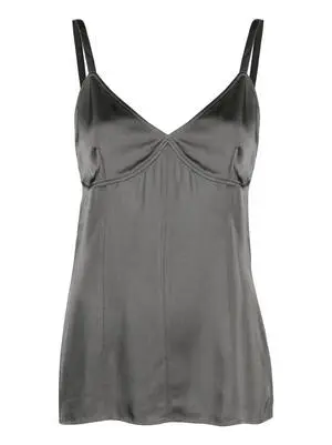 TOTEME V-neck Satin Camisole - Green