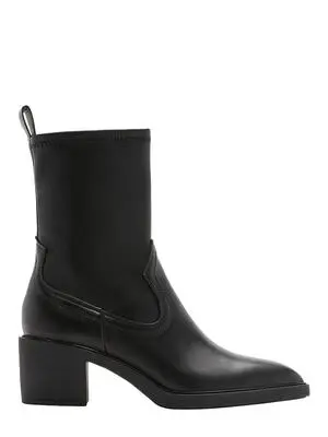 La Canadienne Parks Leather Western Mid Boots - Black