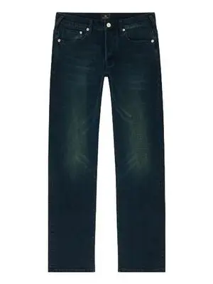 Paul Smith Standard-fit Crosshatch Stretch Over-dye Jeans - Blue