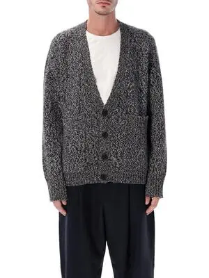 Studio Nicholson Sen Mouline Wool Cardigan - Navy Mouline