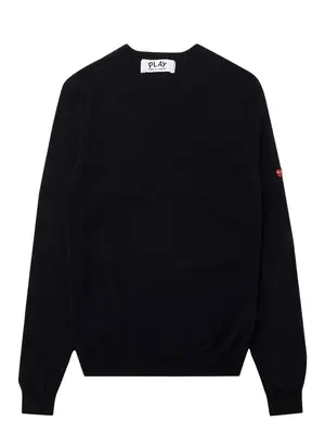Play Comme Des Garcon Small Heart Sweater - Blue