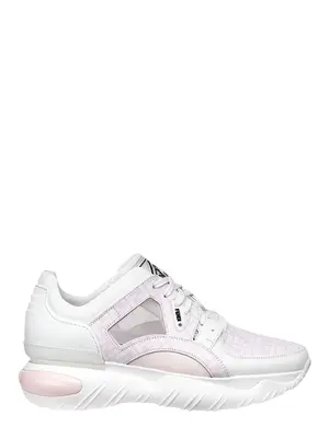 Fendi Leather Low Top Sneakers - White