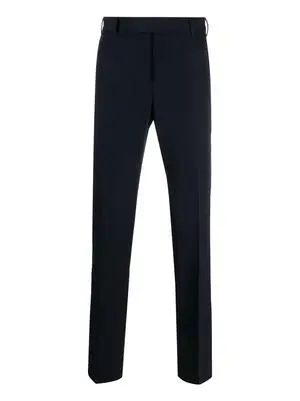PT TORINO Virgin Wool Slim-cut Trousers - Black