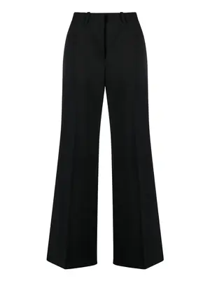 MARINE SERRE Wide-leg Tailored Trousers - Black