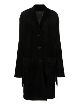 R13 Fringed Suede Coat