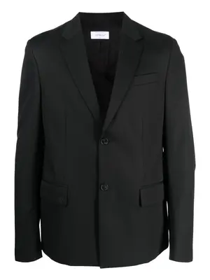 Off-White Single-breasted Wool Blazer - Black