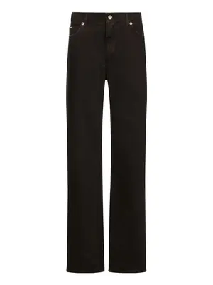 Dolce & Gabbana High-rise Straight-leg Jeans - Black