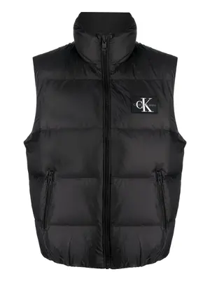 Calvin Klein Patch Padded Gilet - Black