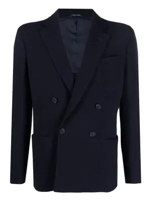 Giorgio Armani Upton Double-breasted Blazer - Blue