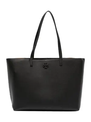 Tory Burch Mcgraw Leather Tote Bag - Black