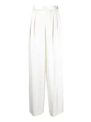 Fabiana Filippi Pleat-detail Palazzo Trousers - White