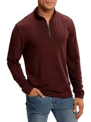 THREADS 4 THOUGHT Threads 4 Thought Kace Quarter Zip Pullover Heather Royal Burgundy
