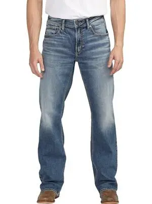 SILVER JEANS CO. Zac Relaxed Straight Leg Jeans - Indigo