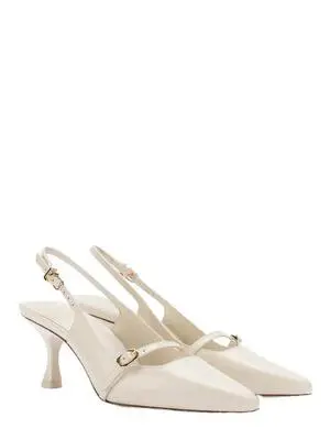 Larroude Larroudé Ines Slingback Pumps Ivory