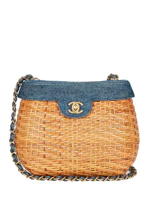 CHANEL Chanel Vintage Wicker Basket Bag