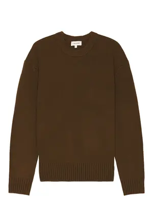 FRAME Cashmere Crewneck Sweater Dark Camel