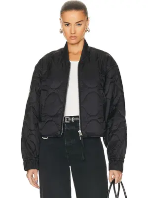AGOLDE X Shoreditch Ski Club Iona Quilted Jacket - Black
