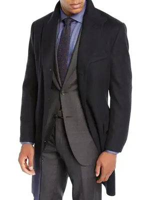 Corneliani Wool Top Coat - Navy