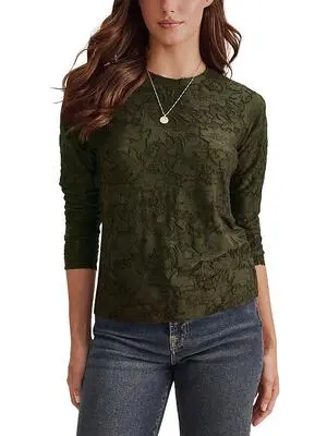 Splendid Cecelia Floral Long Sleeve Tee Pine