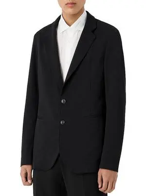 Emporio Armani Regular Fit Suit Jacket - Solid Black