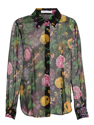 Carolina Herrera Floral-printed Blouse - Black