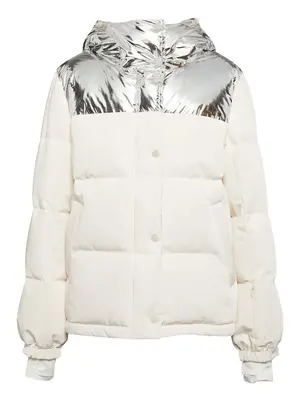 YVES SALOMON Shearling-trimmed Down Jacket - Multicoloured
