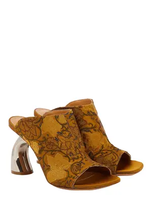 Dries Van Noten Floral Mules - Beige
