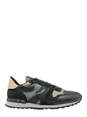Valentino Garavani Camouflage Rockrunner Sneakers - Blue