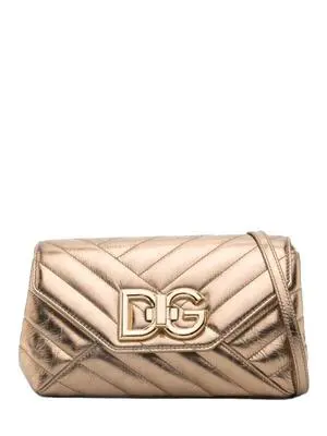Dolce & Gabbana Quilted Leather Shoulder Bag - Gold
