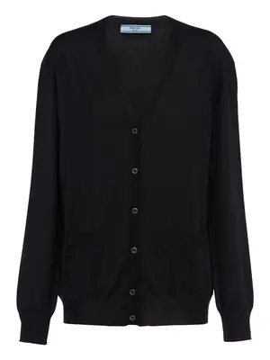 PRADA Prada V-Neck Wool-Cashmere Cardigan