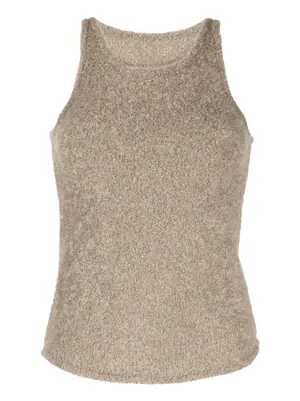 LOW CLASSIC Sleeveless Knitted Top - Green