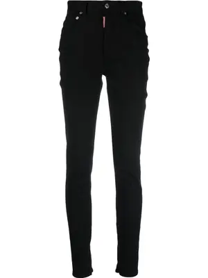 Dsquared2 High-waist Slim-cut Jeans - Black
