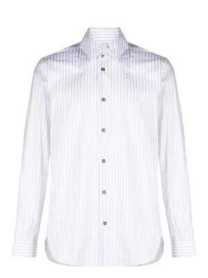 SUNFLOWER Please Striped Cotton Shirt - White