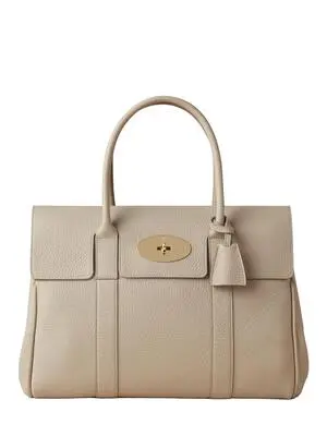 Mulberry Bayswater Shoulder Bag - Chalk Heavy Grain