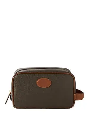 Mulberry Heritage Wash Case Mole & Cognac Printed Bioveg Scotchgrain & Flat Calf