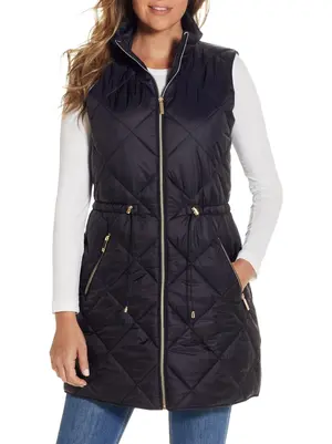 Gallery Gallery Diamond Quilted Puffer Vest Black