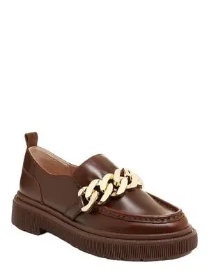 KELSI DAGGER BROOKLYN Pulse Chain Platform Loafer - Choco