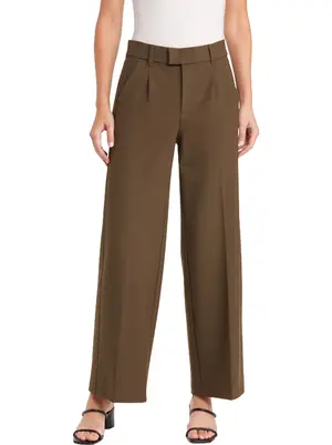 Wit & Wisdom Wit & Wisdom 'ab'solution Skyrise Wide Leg Trousers Duffel Green