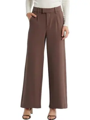 Wit & Wisdom Wit & Wisdom 'ab'solution Skyrise Wide Leg Trousers Mocha