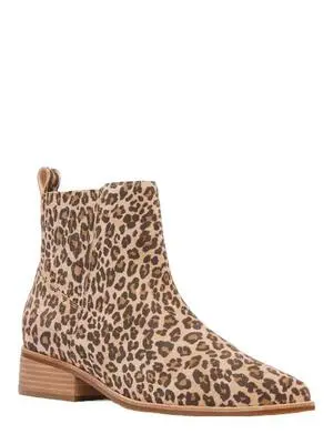 FRANKIE4 Nina Pointed Toe Chelsea Boot - Camel Leopard Print