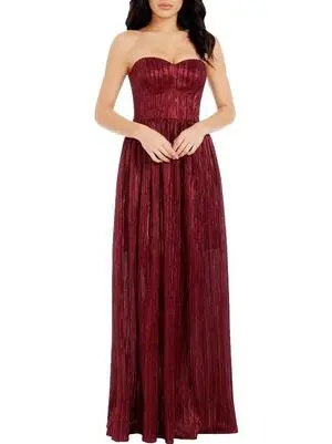 Dress The Population Audrina Gown - Port