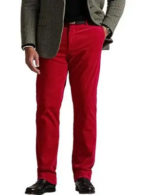 Ralph Lauren Stretch Straight Fit Corduroy Pant - Ralph Red