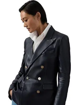 Ralph Lauren Camden Lambskin Jacket - Icon Navy